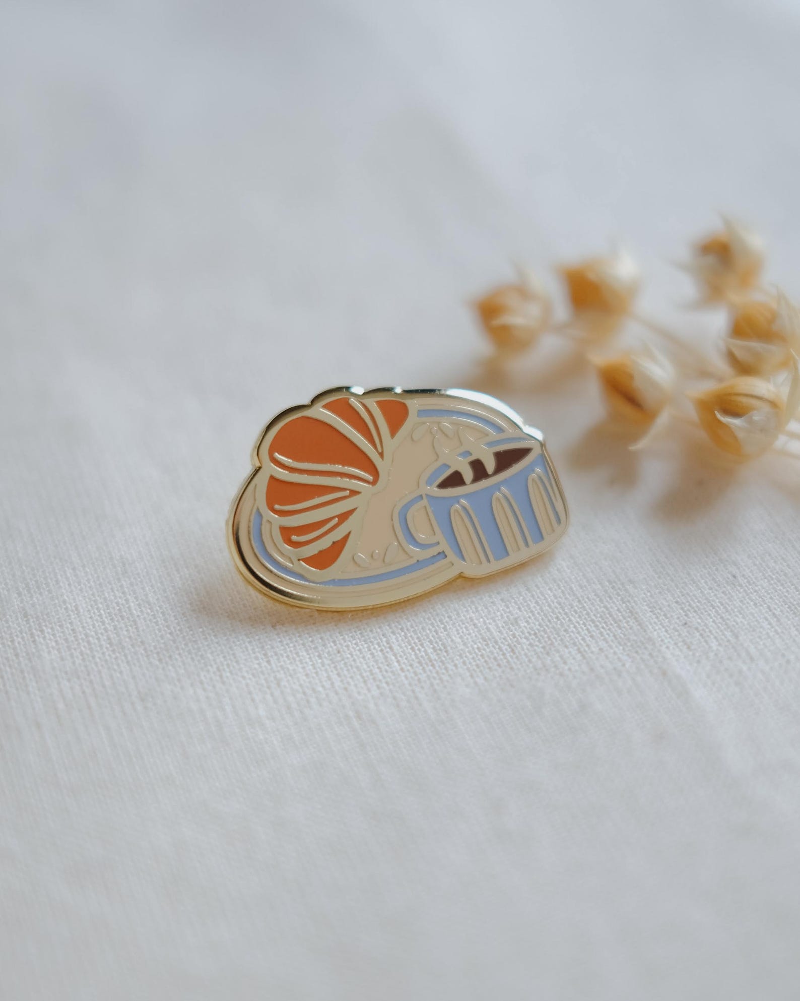 Croissant Hard Enamel Pin - Etsy
