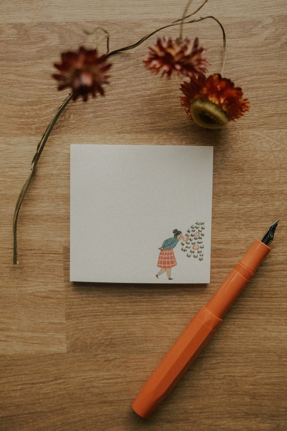 Always Smell The Flowers Sticky Note Sticky Notes Memo Pad | Etsy