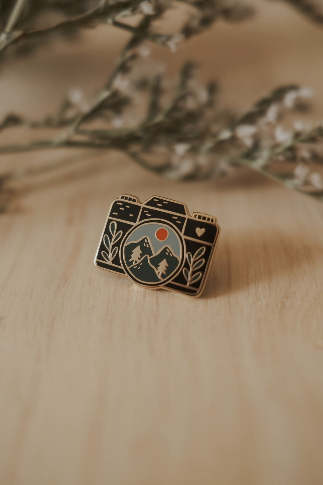 Camera Enamel Pin Camera Floral Pin Film Camera Pin Photo - Etsy