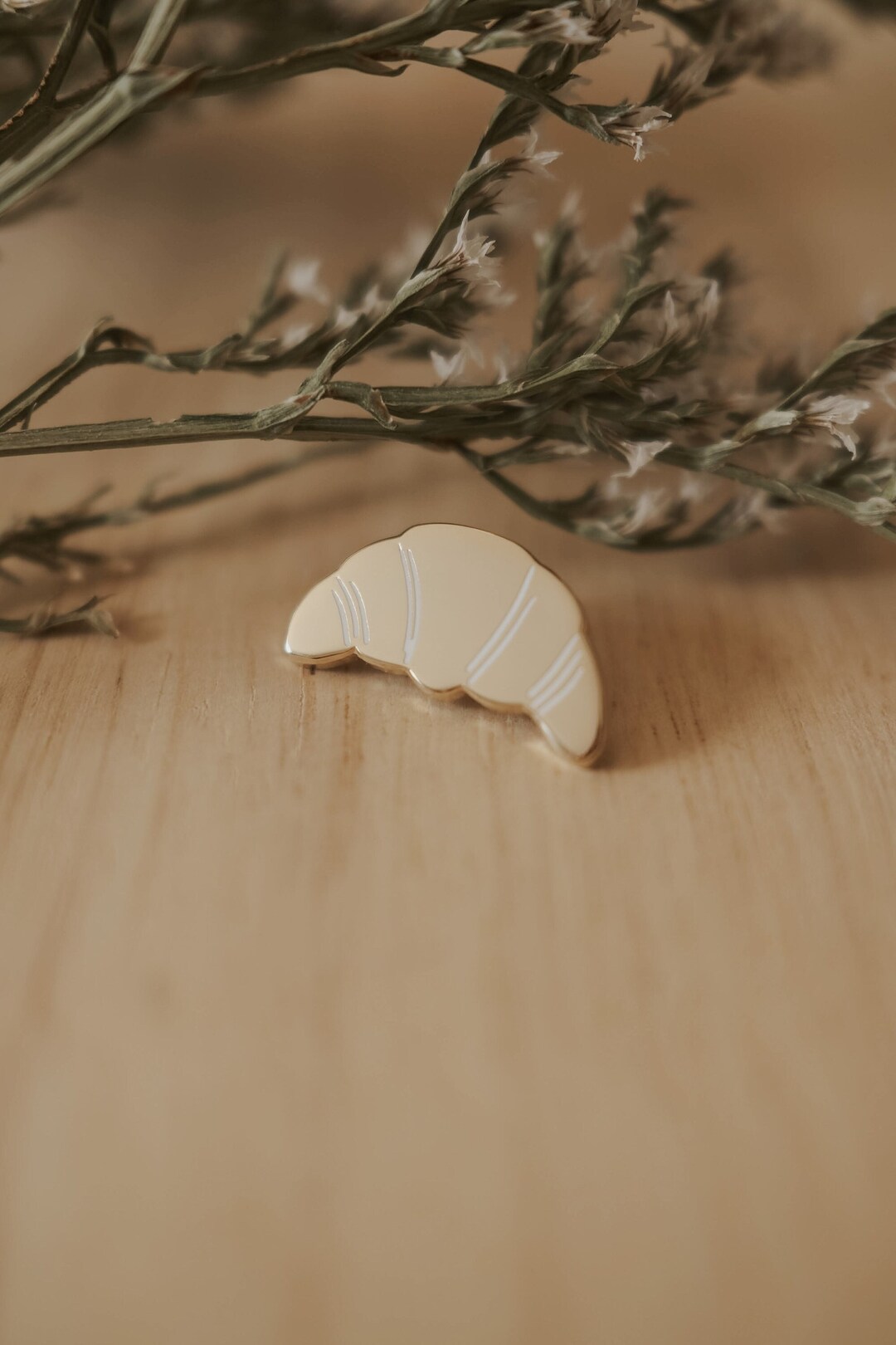 Croissant Enamel Pin Hard Enamel Lapel Pin Flair Brooch - Etsy