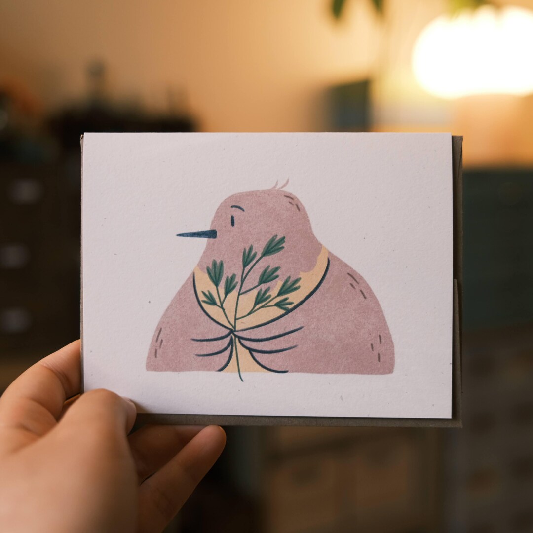 Parsley Bird Greeting Card | Snail Mail Card, Thinking of You Card ...