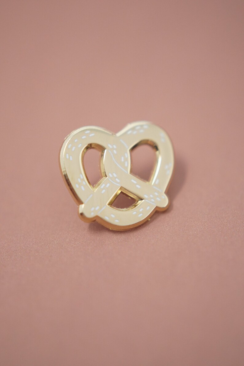 Pretzel Enamel Pin Hard Enamel Lapel Pin Flair Brooch Etsy