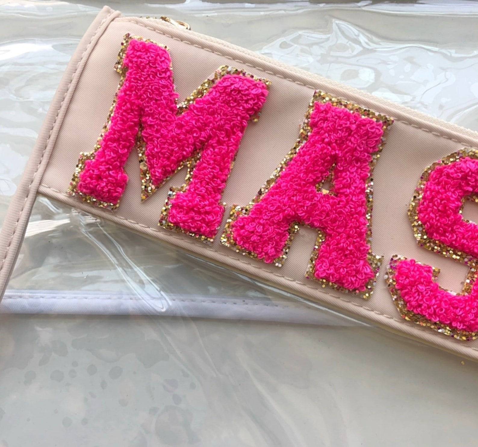 Pouch Letter Patches Blue Letter Patches - Etsy