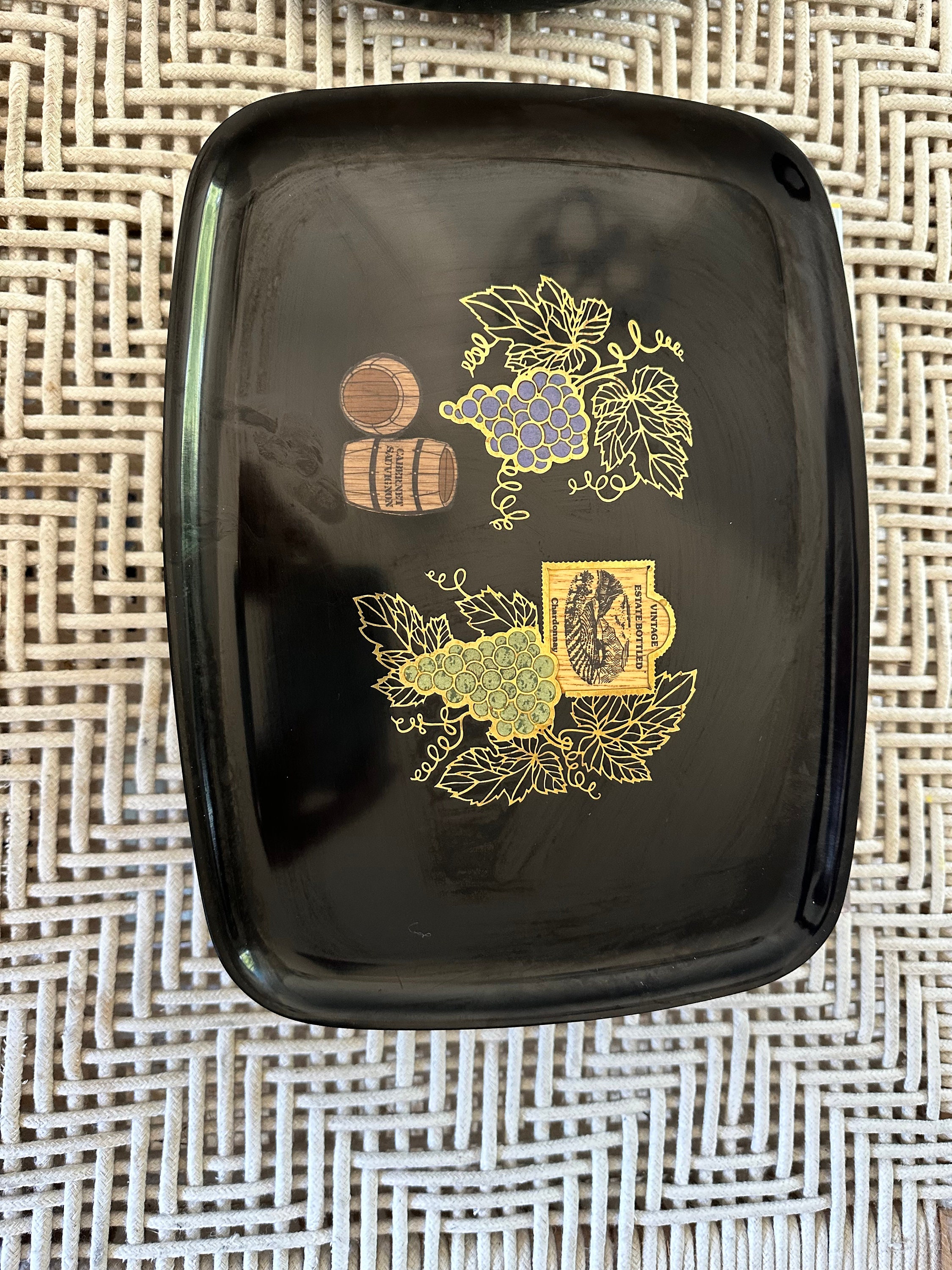Couroc Vintage Tray | Wine Design - Etsy
