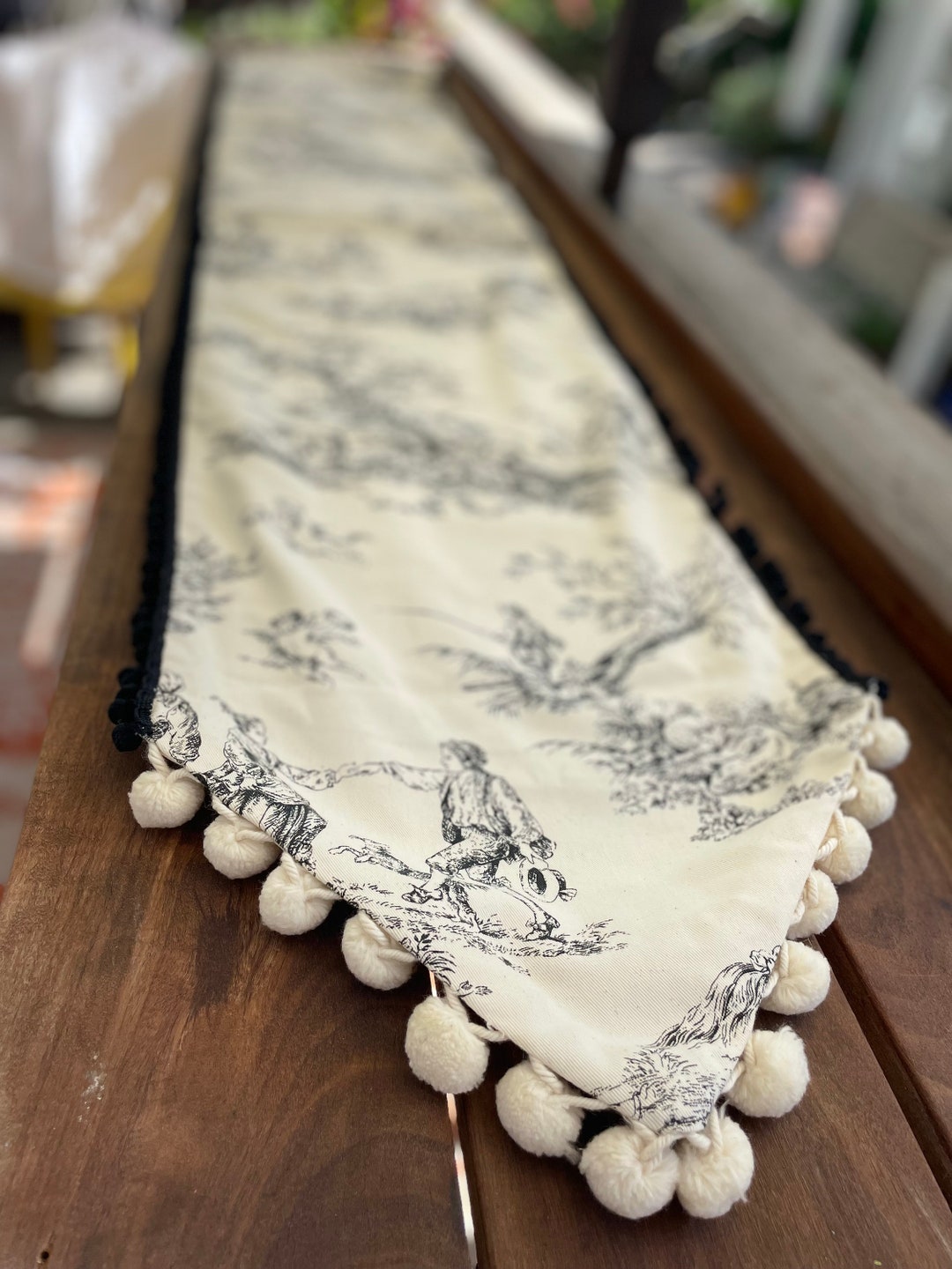 Toile Table Runner 68 X 12 Lined - Etsy