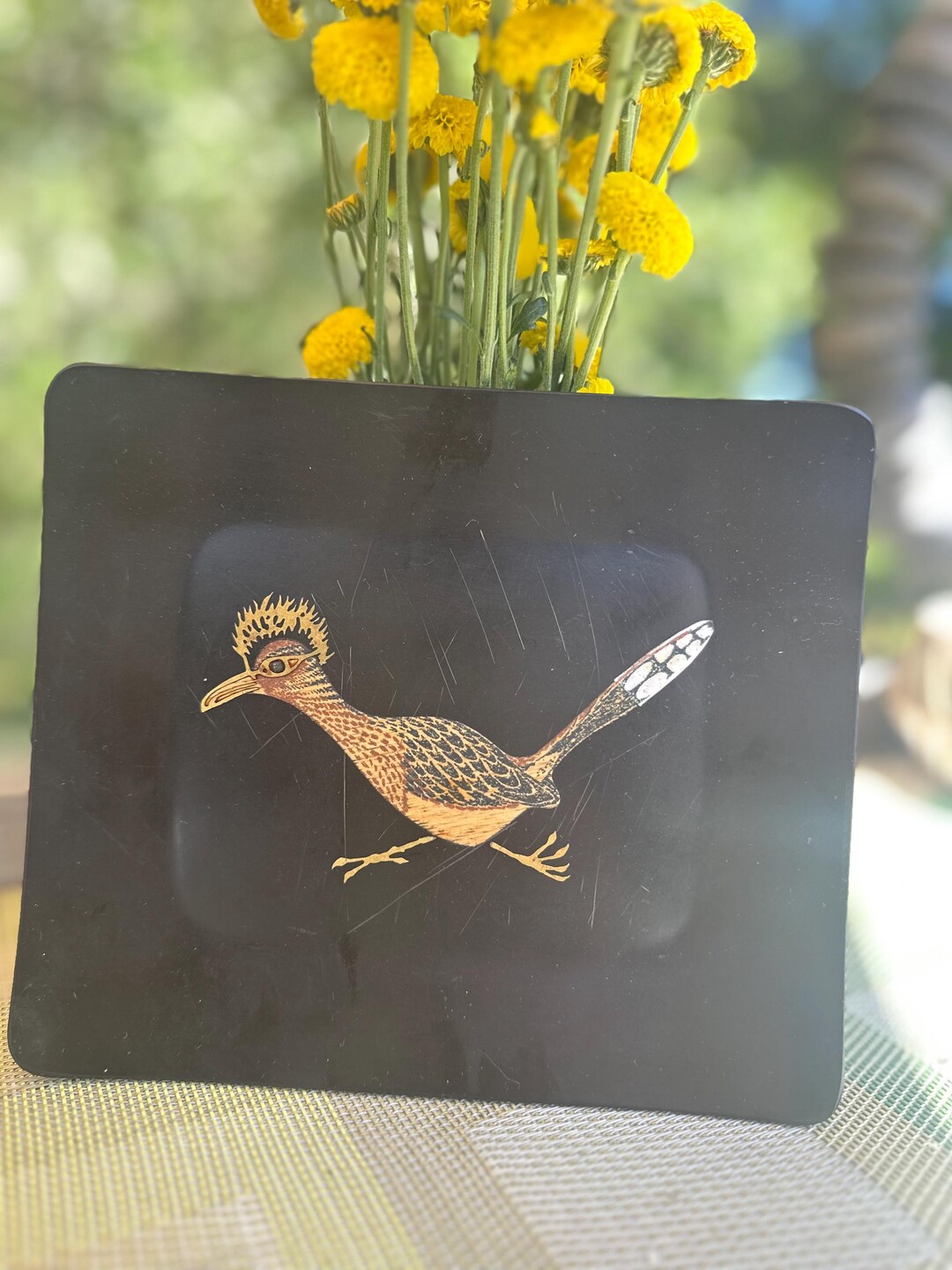 Couroc "roadrunner" Small Tray | 6" X 7" - Etsy