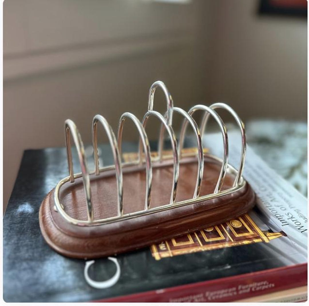 Vintage Brass Toast Holder - Etsy