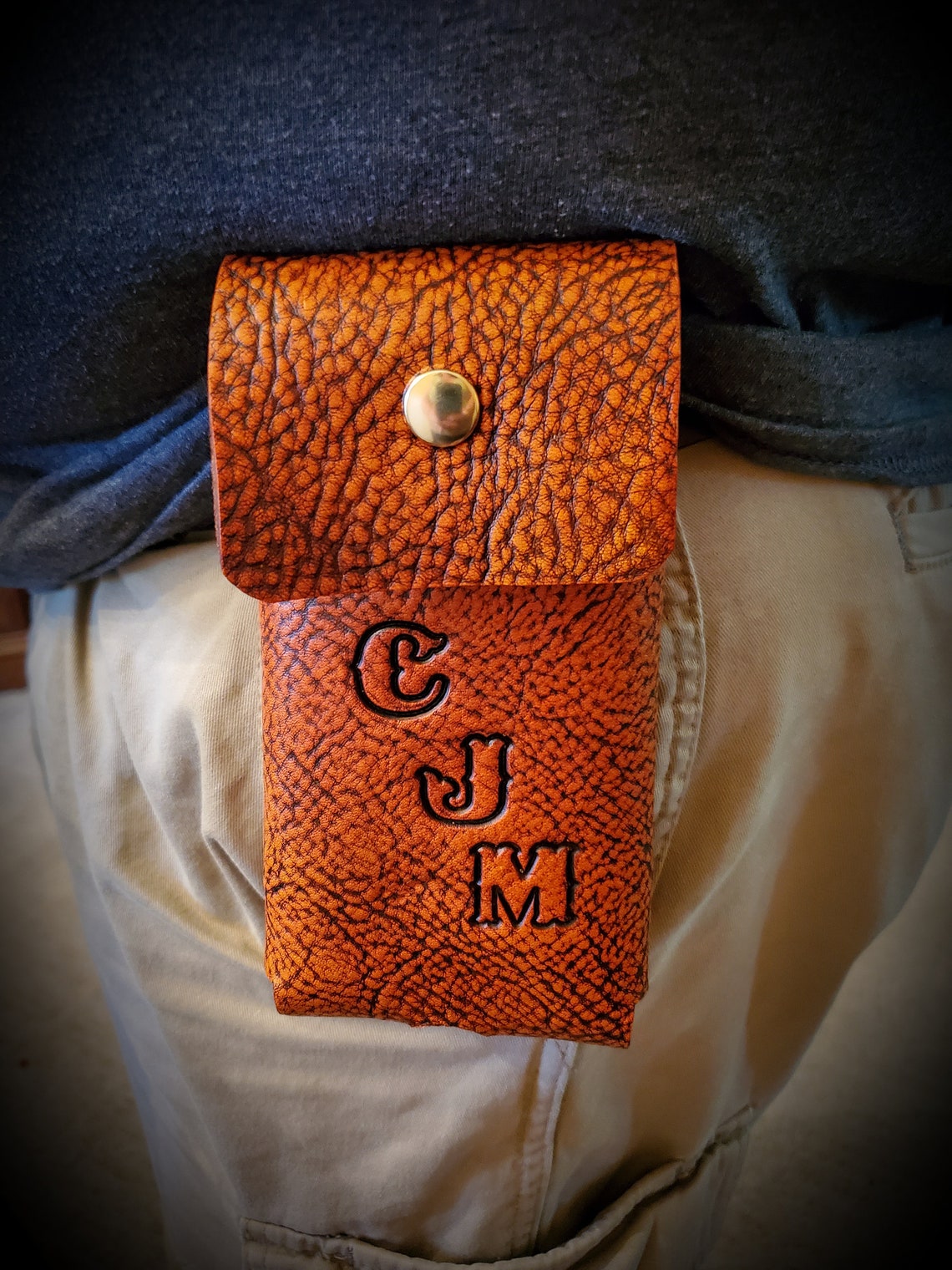 Vertical Leather Cell Phone Case With Belt Clip | Etsy