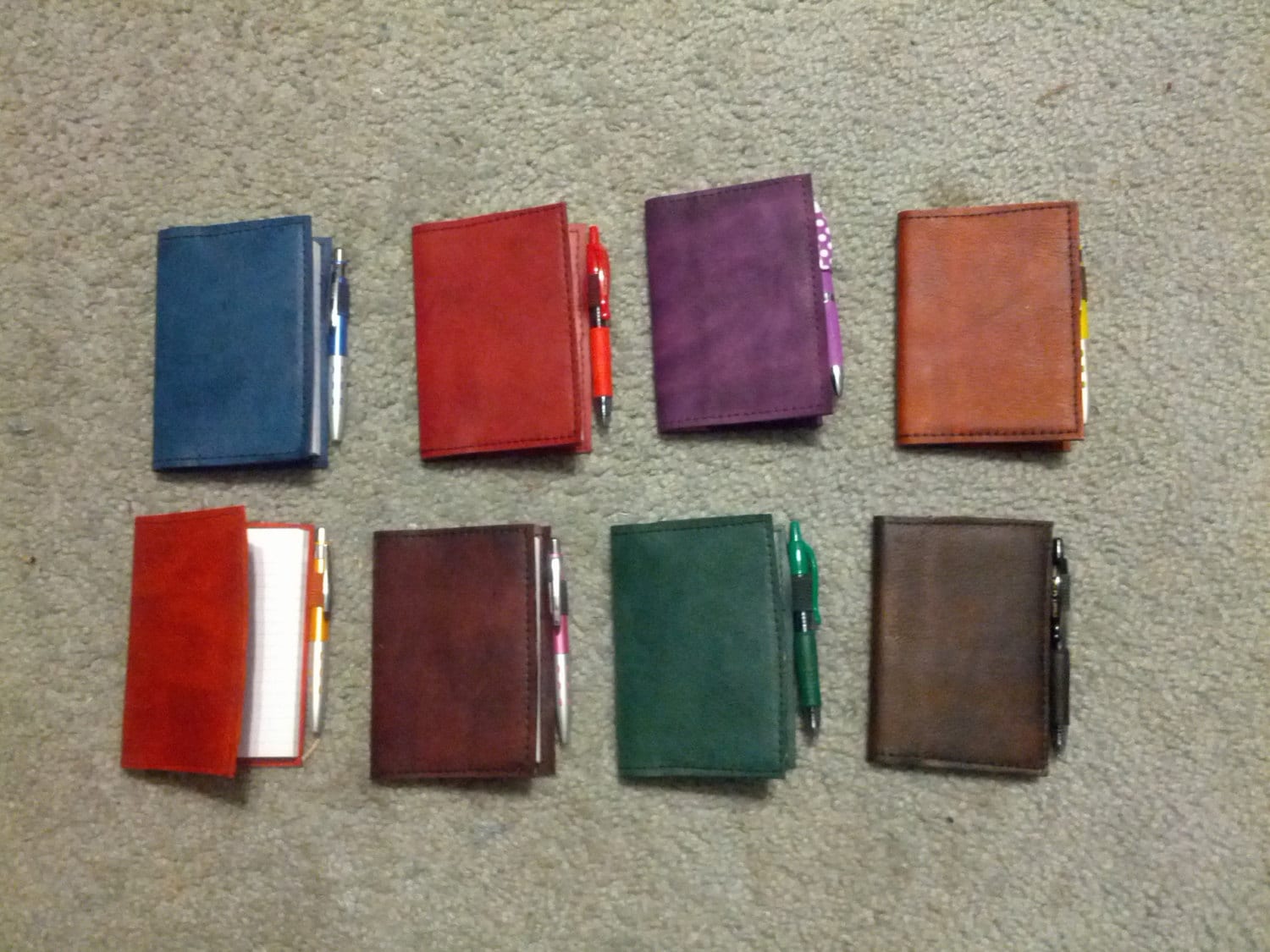 Leather Pocket Notebook Book Style | Etsy