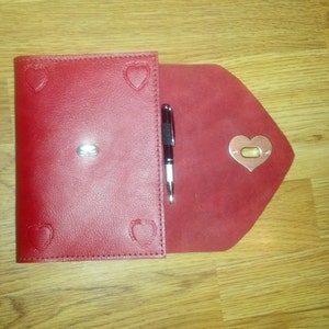 Heart Leather Refillable Journal With Heart Accents - Etsy