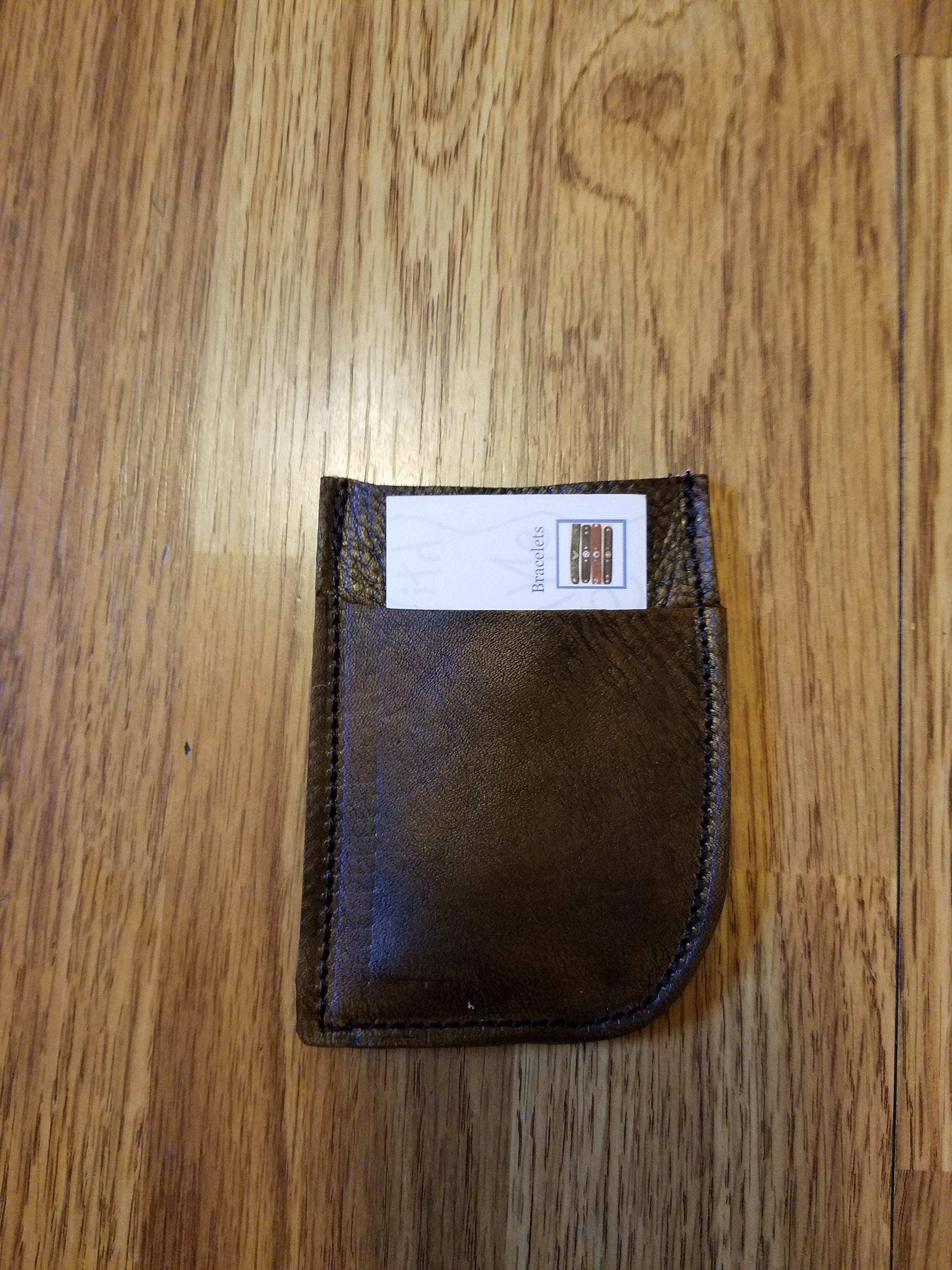 Men's Leather Pull Tab Card Wallet, Slim Leather Billfold - Etsy