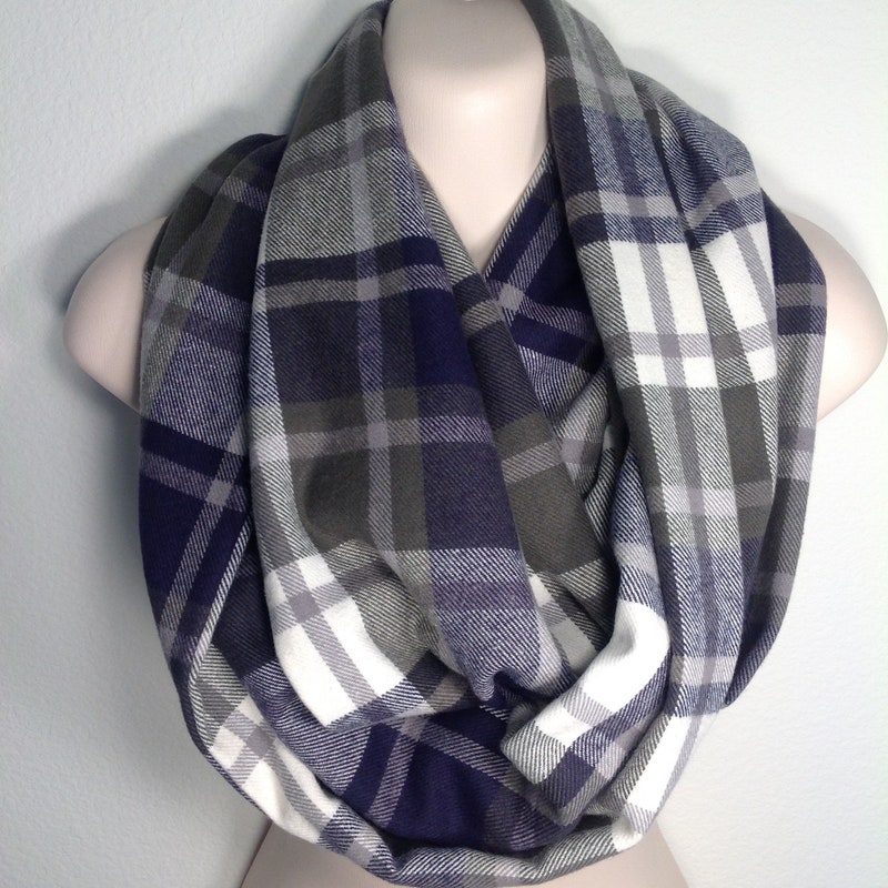 Plaid Infinity Scarf - Etsy