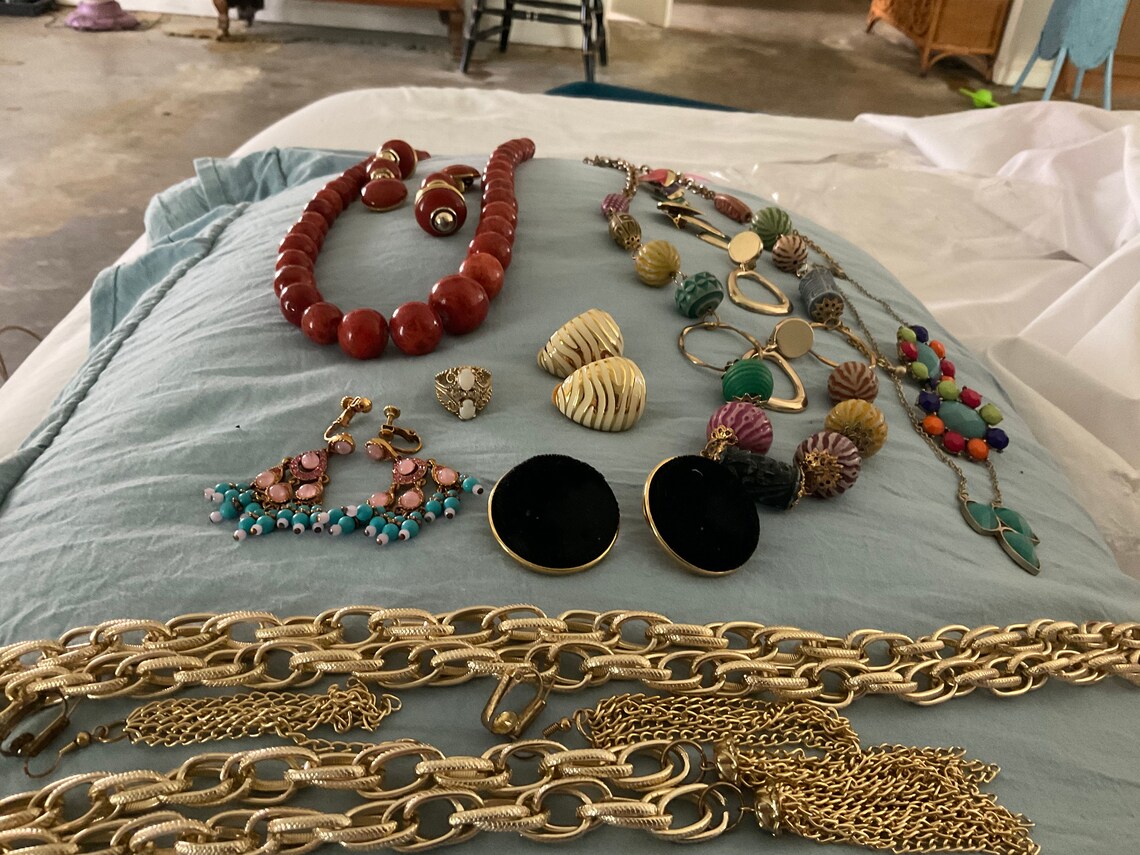 Vintage Lot 1980’s QVC Gold Tone Jewelry Mint Condition Free Shipping ...