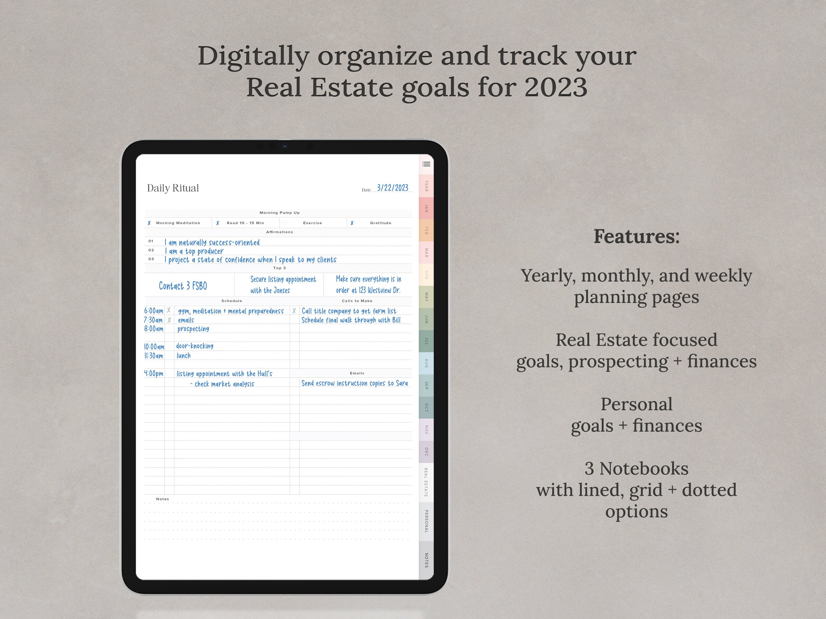 The Ultimate 2023 Digital Real Estate Planner Goodnotes Planner iPad ...