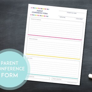 Printable Conference Sheet INSTANT DOWNLOAD Classroom Organization - Etsy