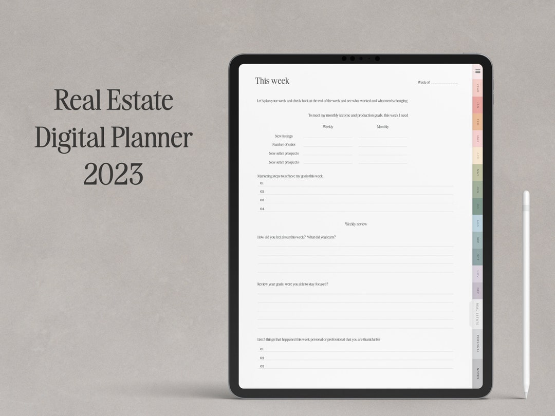 The Ultimate 2023 Digital Real Estate Planner Goodnotes Planner iPad ...