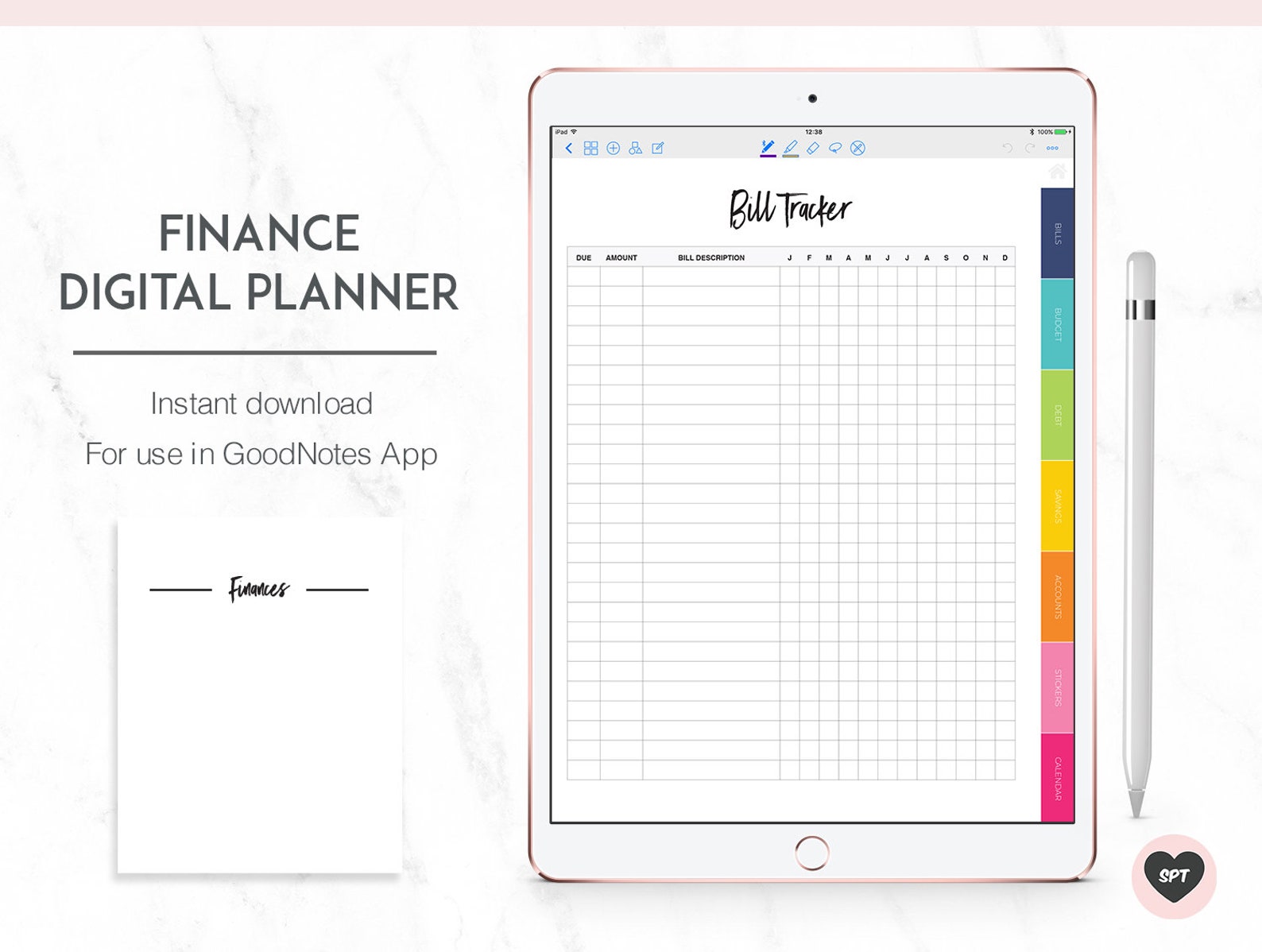 GOODNOTES FINANCE PLANNER Colorful Tabs Finance Planner for - Etsy