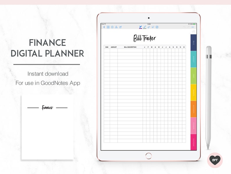 GOODNOTES FINANCE PLANNER Colorful Tabs Finance Planner for - Etsy