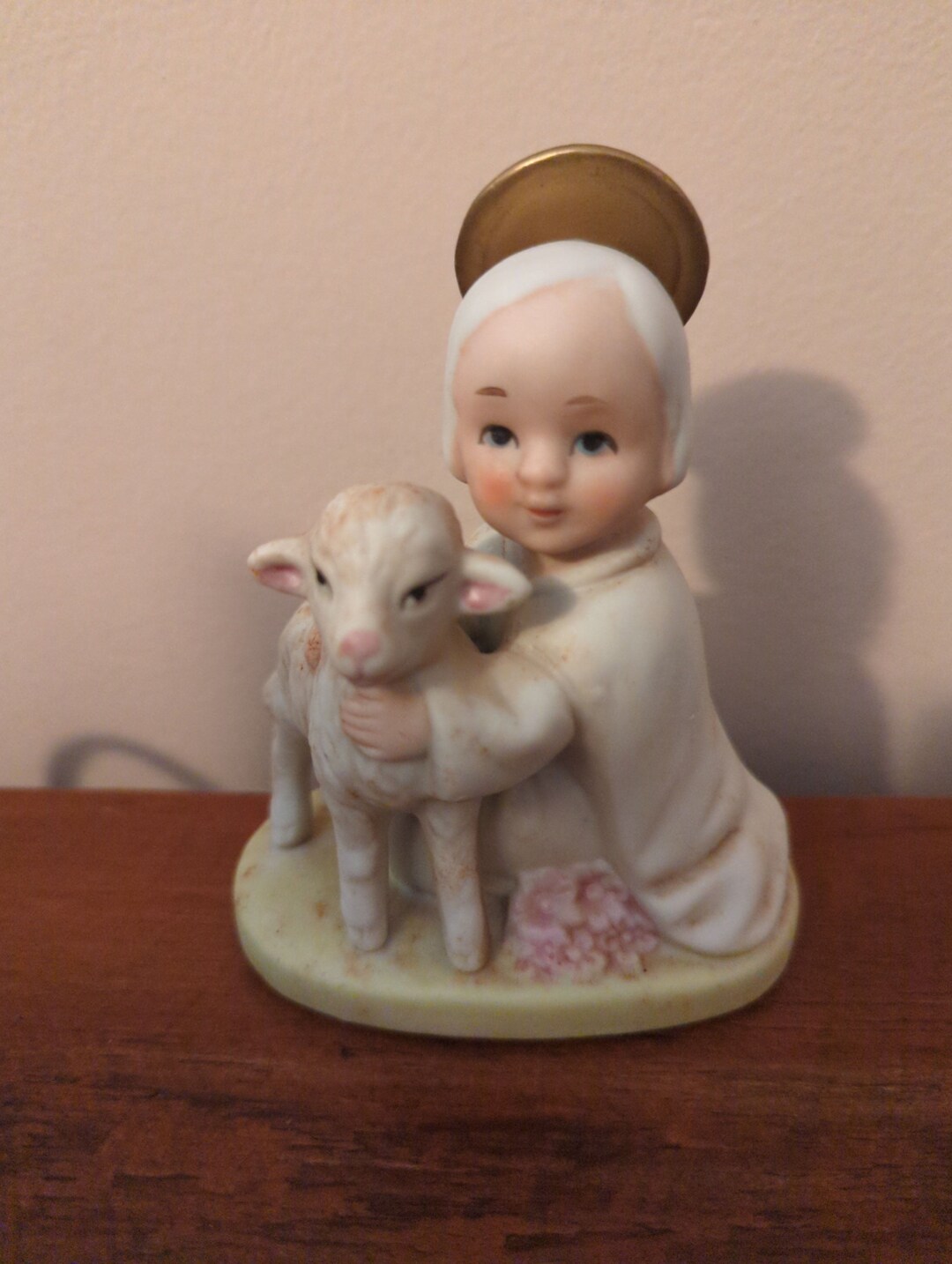 Homco Figurine Holy Child Angel With Baby Lamb - Etsy