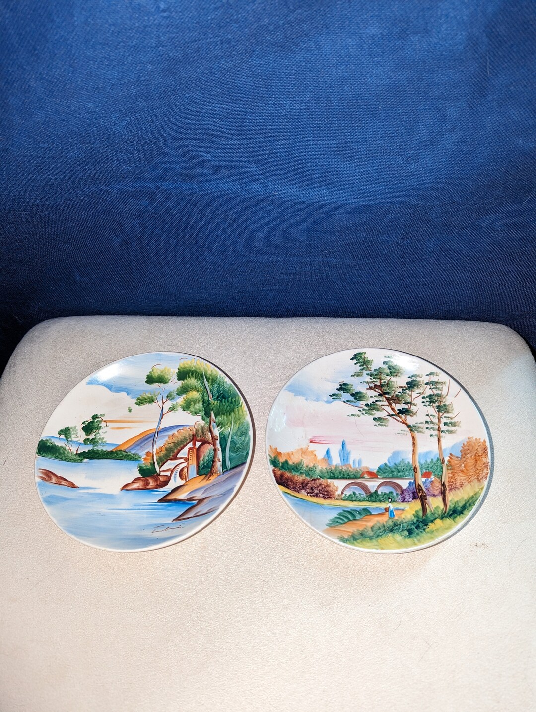 Vintage Set of UCAGCO Hand Painted Decorative Plates JAPAN - Etsy