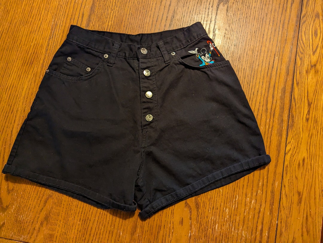 Vintage Mickey Unlimited Jerry Leigh Black High Rise Shorts - Etsy