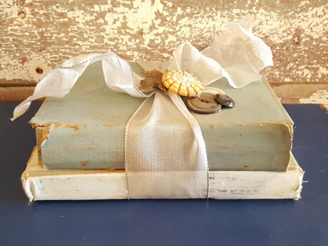 Painted Book Decor - Etsy