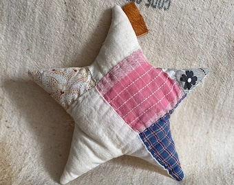 5 1/2" Christmas Star Accent Pillow ~ Quilted Star Bowl Filler ...