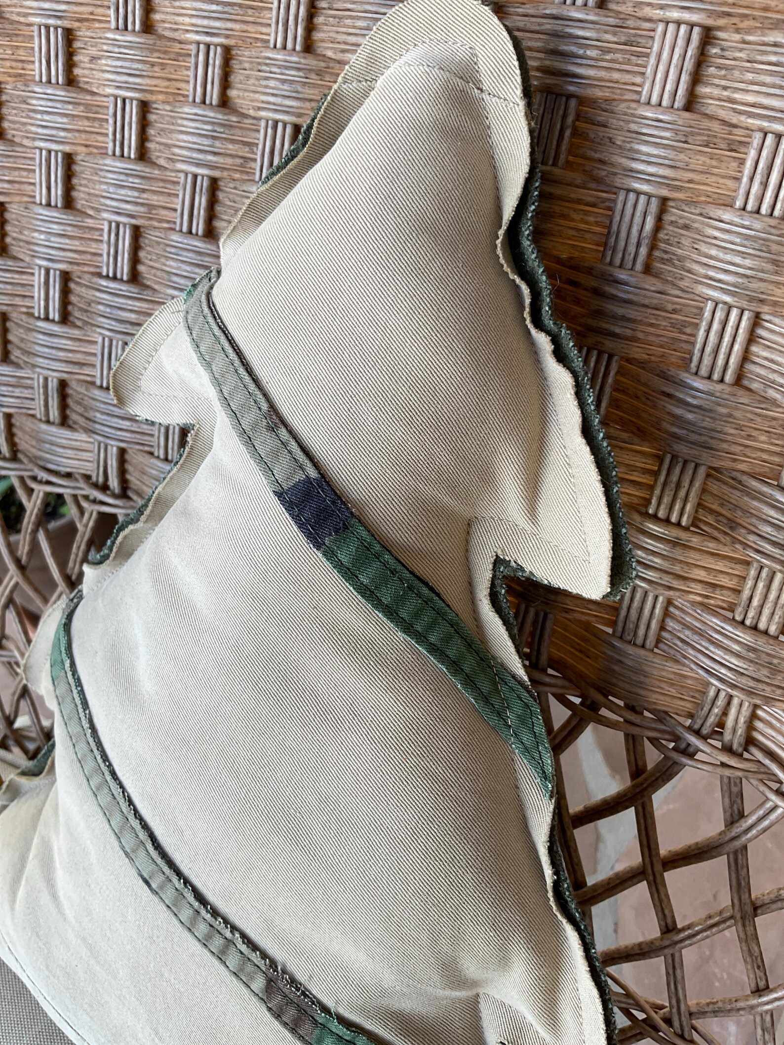 Upcycled Military Uniform Christmas Tree: Handmade Throw Pillow Accent ...