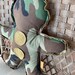 13.5 Upcycle Military Style Gingerbread Man Accent Pillow Handmade ...