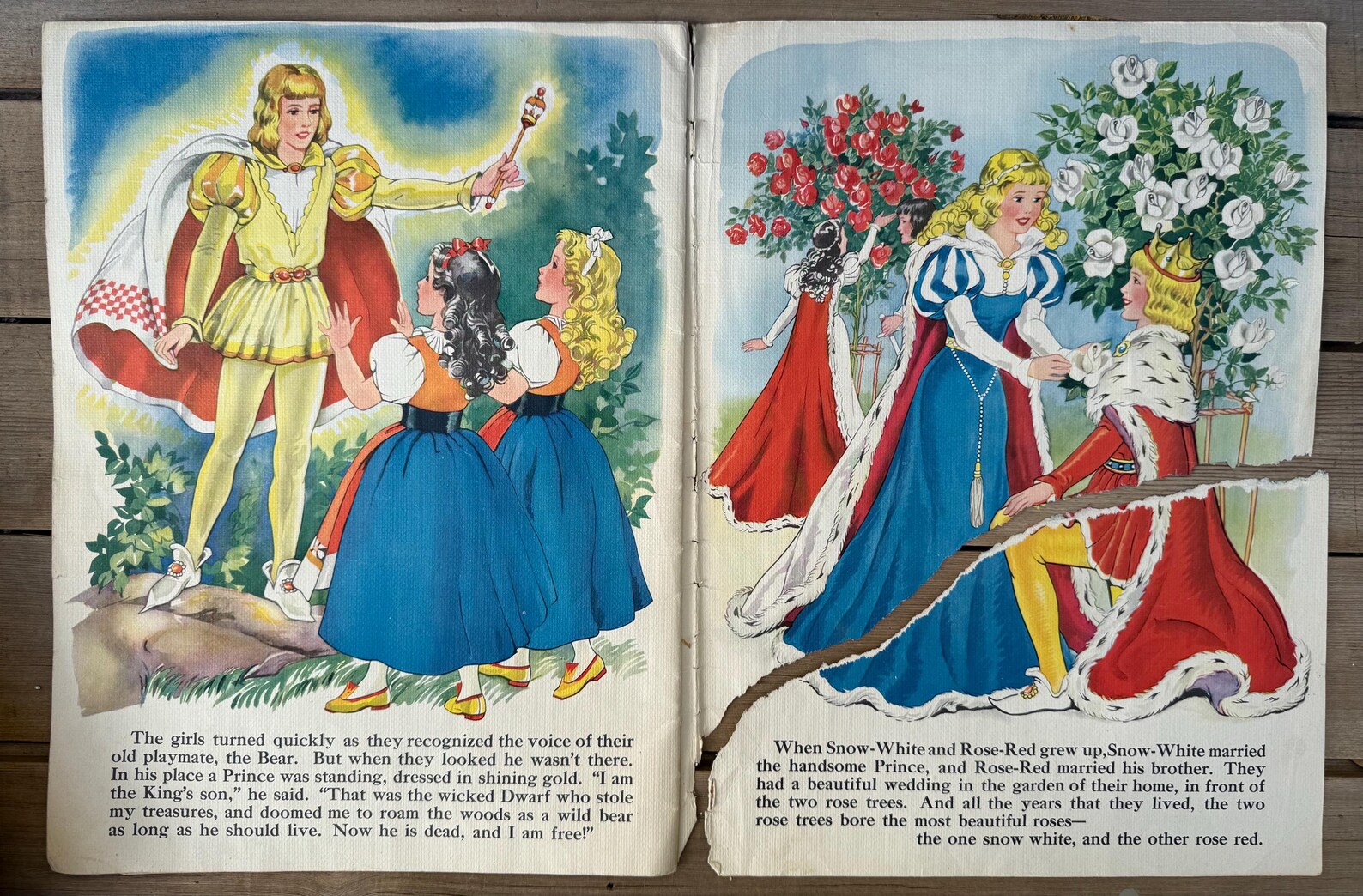 1930s Snow White and Rose Red Illustrated Children’s Book - Etsy