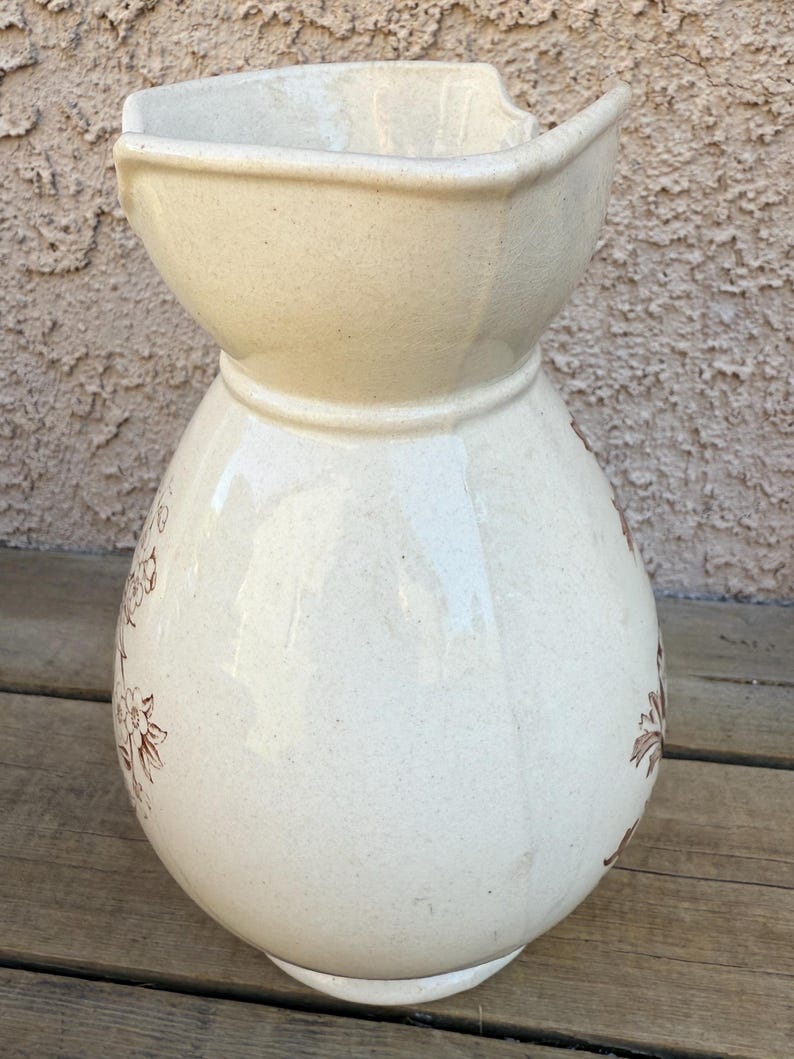 Antique Brown Transferware Pitcher ~ Handpicked ~ Aesthetic Movement ...