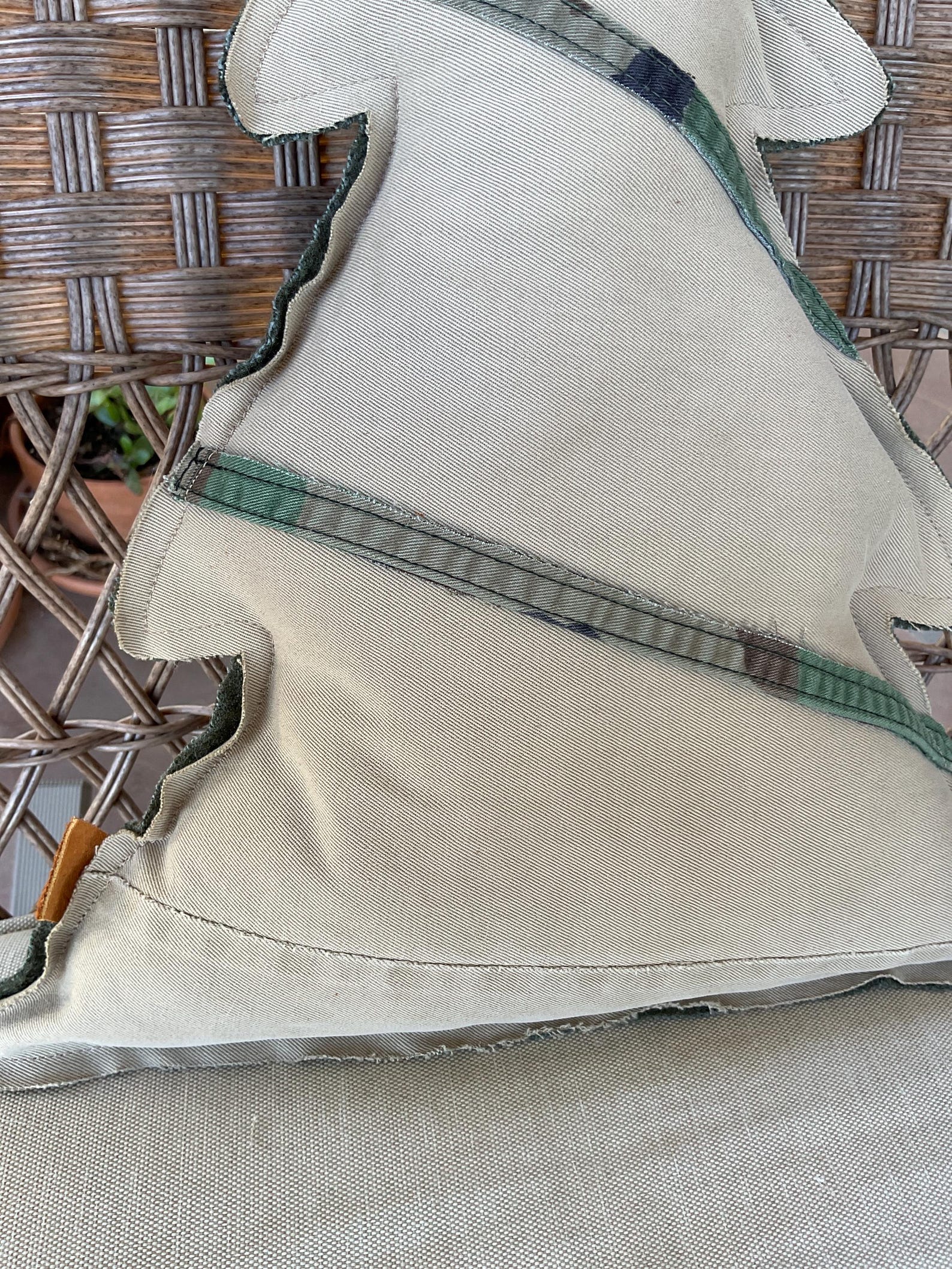 Upcycled Military Uniform Christmas Tree: Handmade Throw Pillow Accent ...