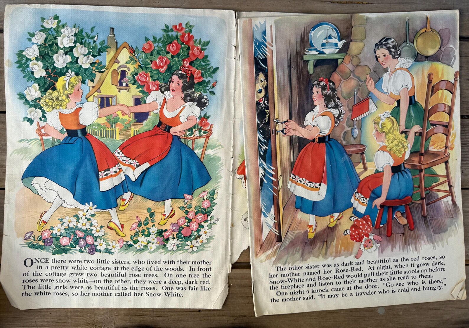 1930s Snow White and Rose Red Illustrated Children’s Book - Etsy