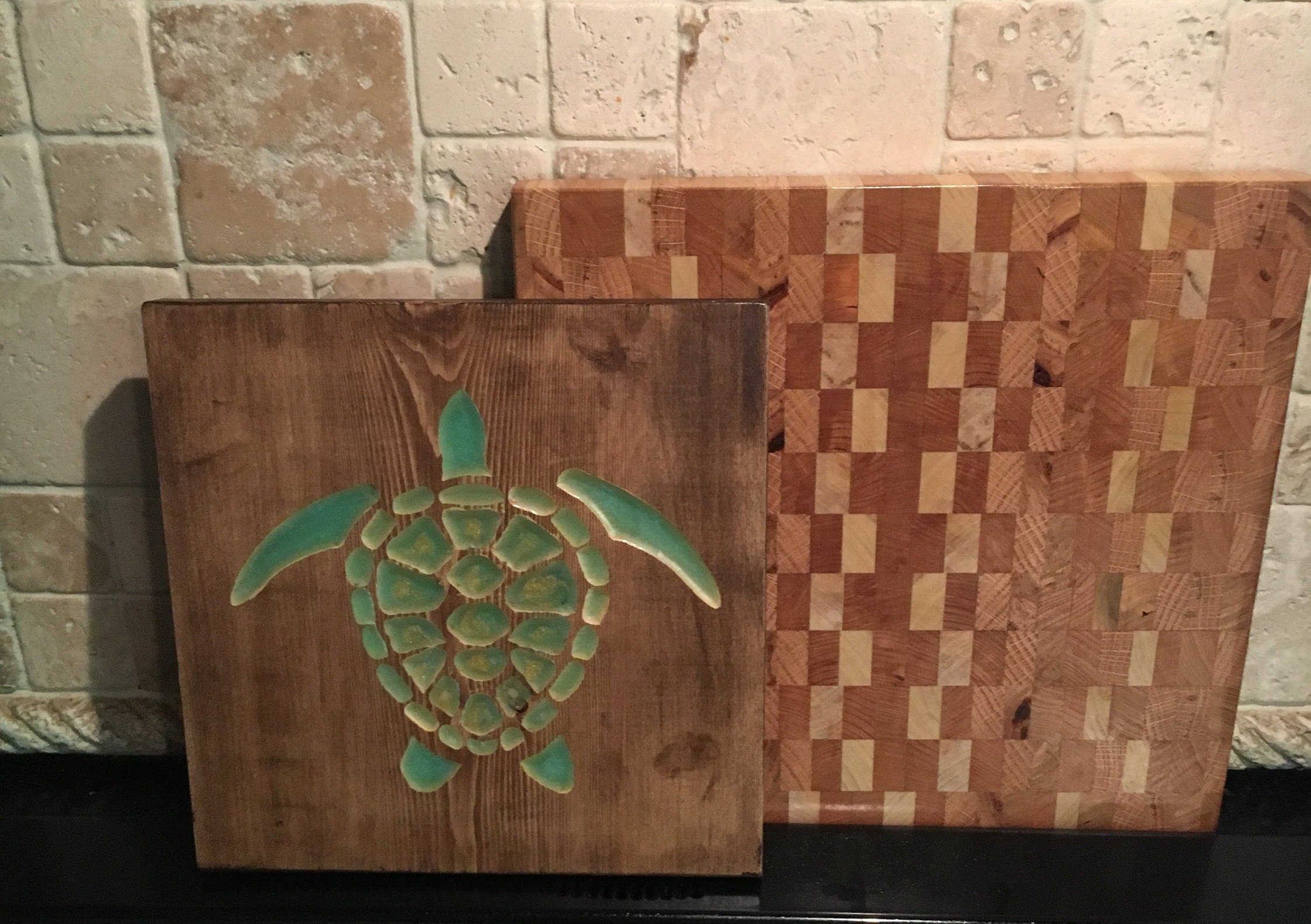 Rustic Turtle With Epoxy Inlay Wooden Wall Art, Farmhouse, Tropical Art ...