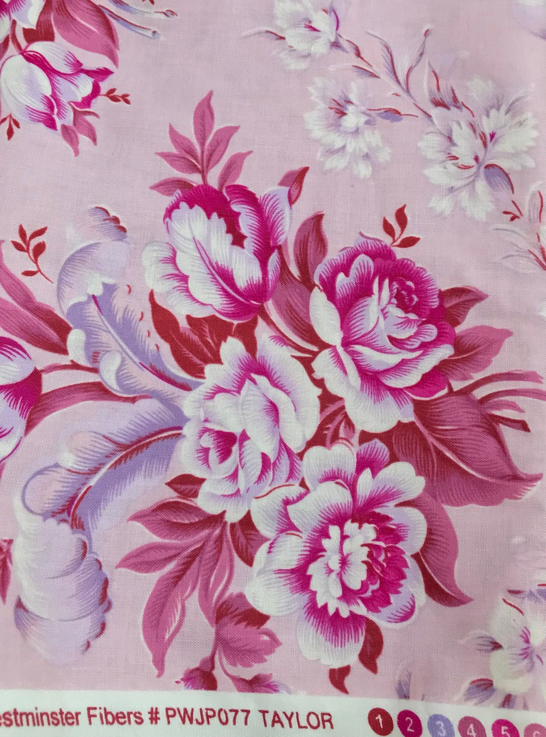 1/2 Yard Circa Taylor Fabric by Jennifer Paganelli PWJP077 Pink ...