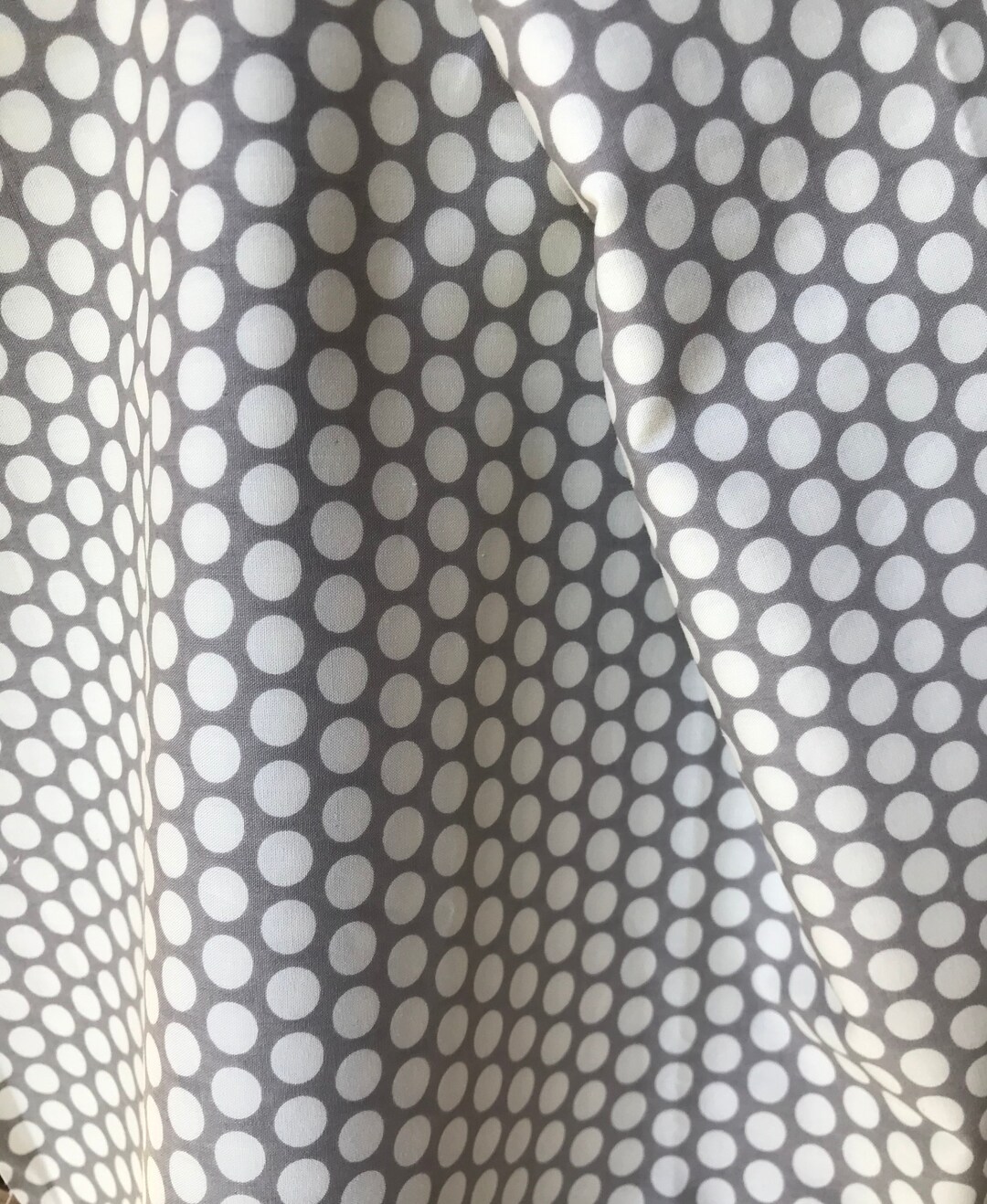 28" Remnant Piece Dottie Cream in Shroom Fabric, Organic Cotton Dots Circles Jay-cyn Birch Mod ...