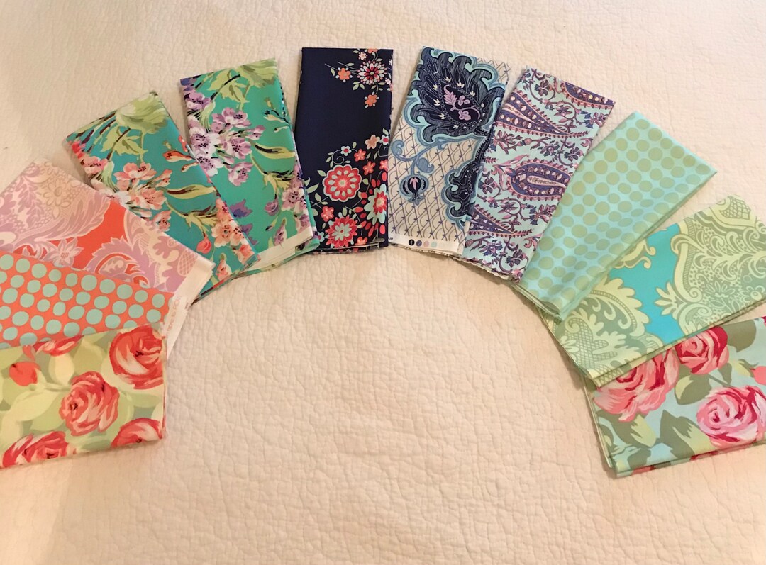 Amy Butler Love Fabric, 11 Fat Quarter Bundle Cotton Arabesque Water ...