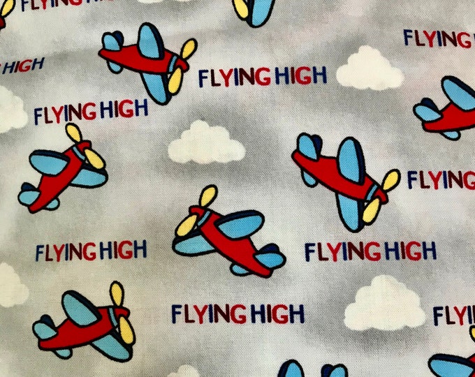 Aviation Fabric Adventure Par Avion by Spellstone Air Planes Blue Red ...