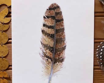 Turkey Feather Art | Etsy