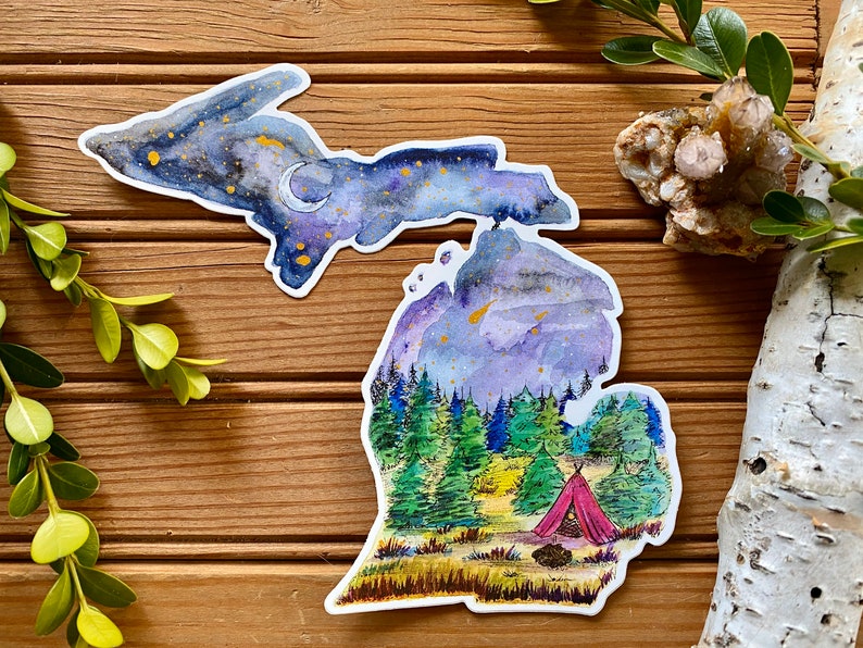 Michigan Vinyl Sticker Michigan State Decal Michigan Car - Etsy