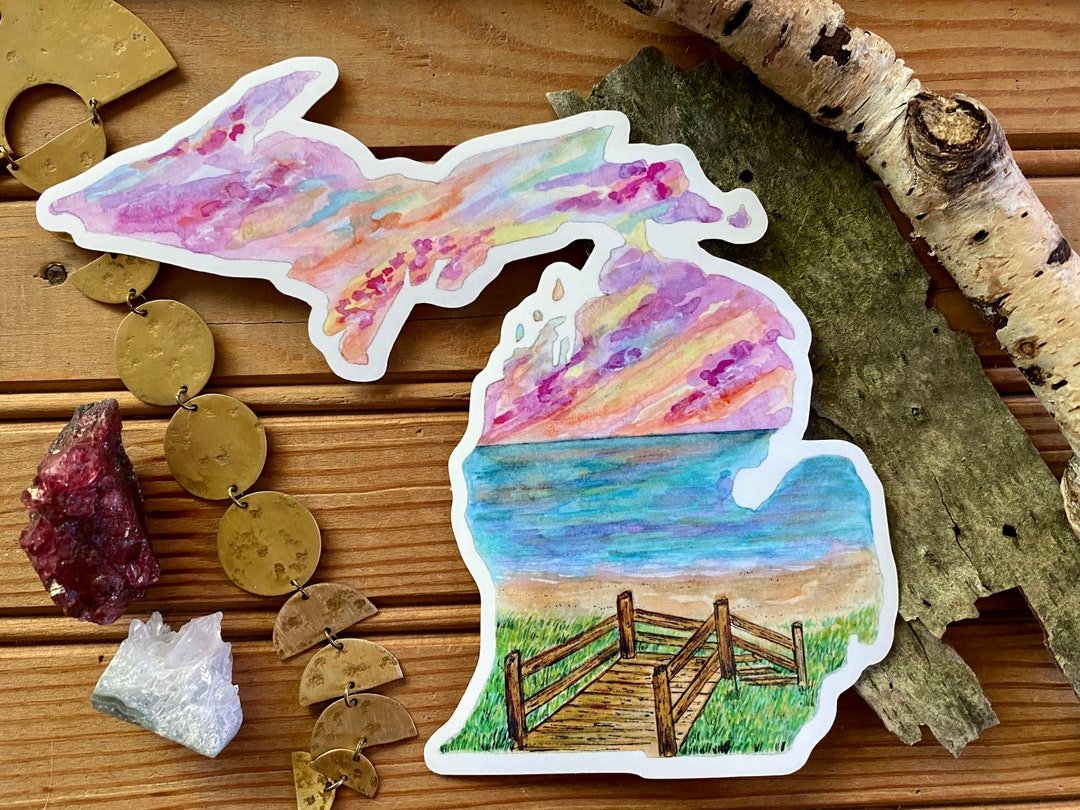 Michigan Vinyl Sticker - Michigan State Decal - Michigan Car Decal ...