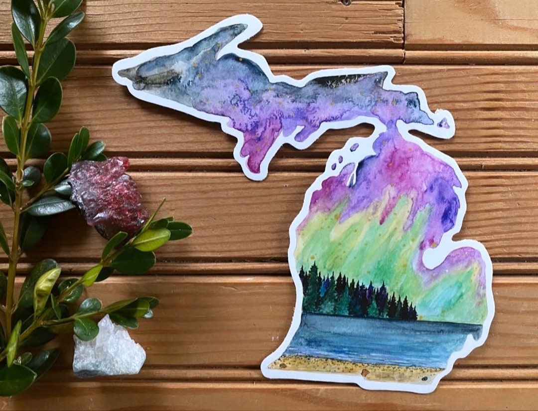 Michigan Waterproof Vinyl Sticker Michigan State Decal Michigan Car ...