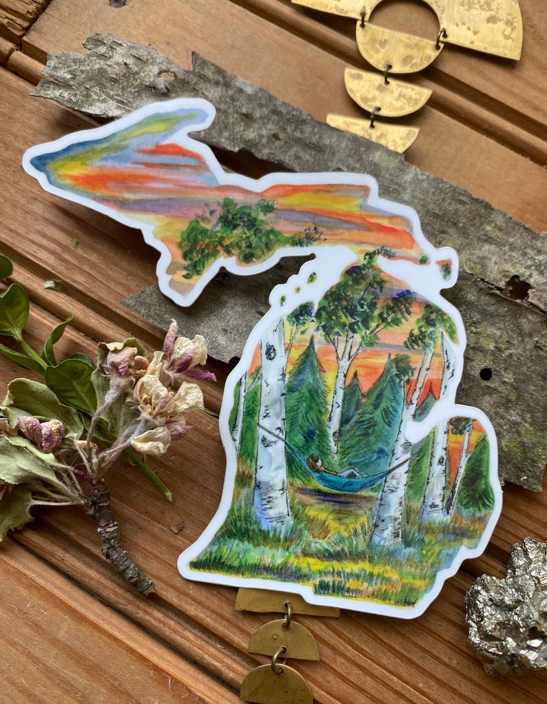 Michigan Vinyl Sticker Michigan State Decal Michigan Car - Etsy