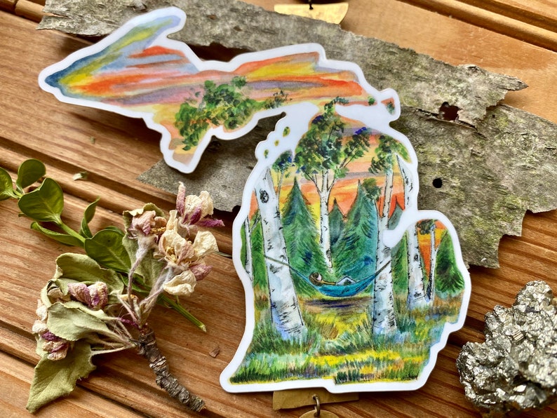 Michigan Vinyl Sticker Michigan State Decal Michigan Car - Etsy