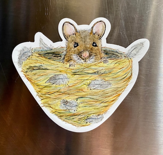 Mice Mouse Magnet Mouse Magnet Nest Nesting Spring Art - Etsy