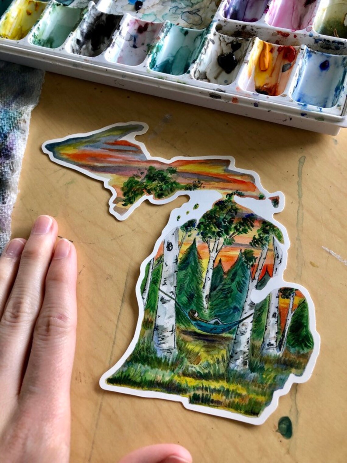 Michigan Vinyl Sticker Michigan State Decal Michigan Car | Etsy