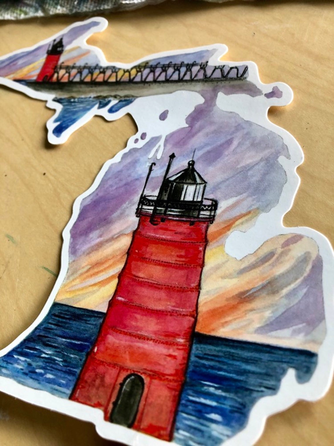 Michigan Vinyl Sticker Michigan State Decal Michigan Car | Etsy