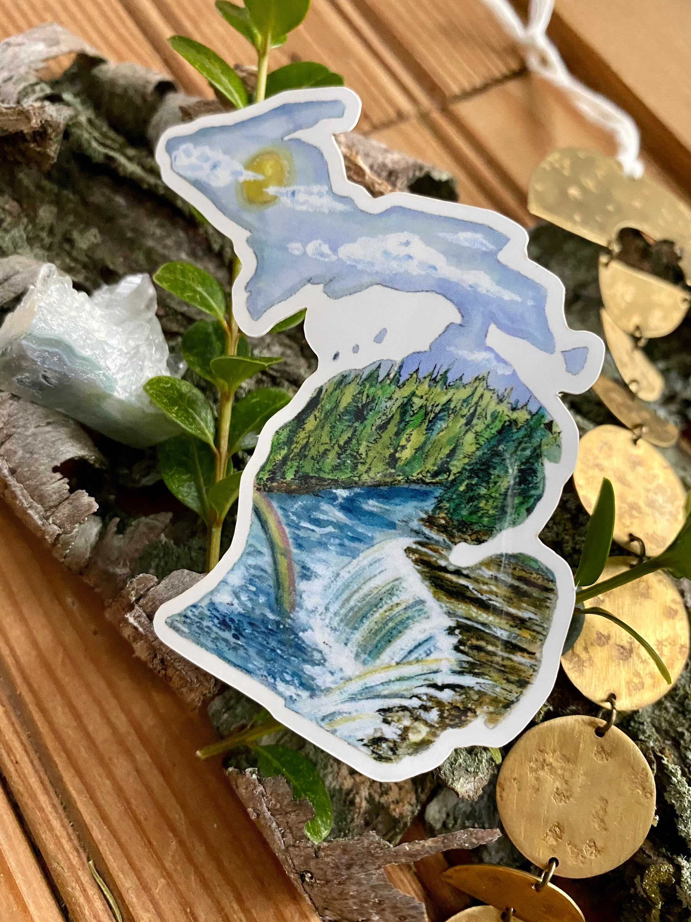 Michigan Vinyl Sticker Michigan State Decal Michigan Car | Etsy