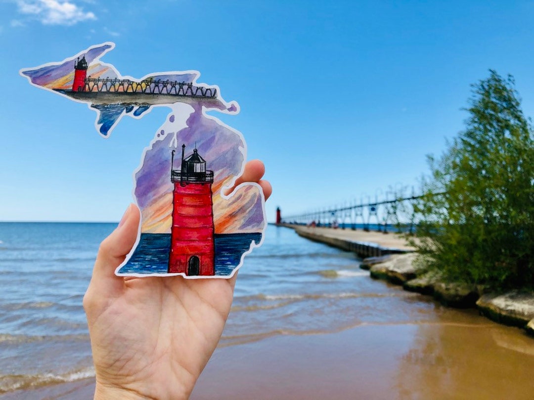 Michigan Vinyl Sticker Michigan State Decal Michigan Car - Etsy