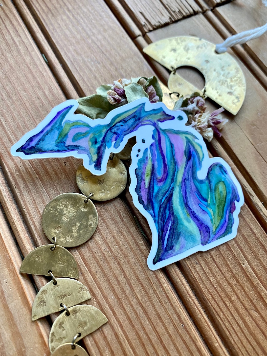 Michigan Waterproof Vinyl Sticker Michigan State Decal Michigan Car ...